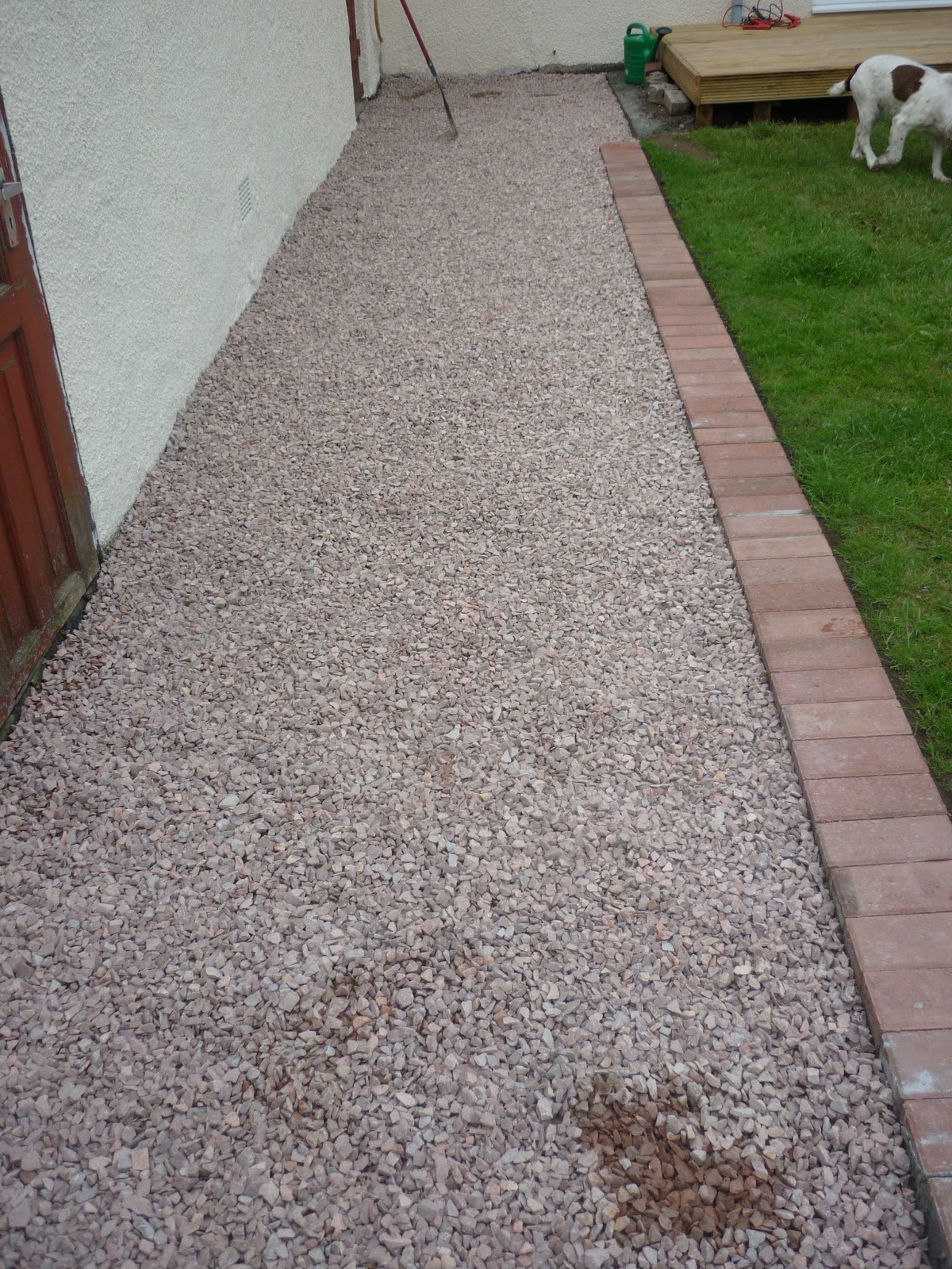Handy Man With a Tipper Truck.: Building a Gravel path using Balmullo ...