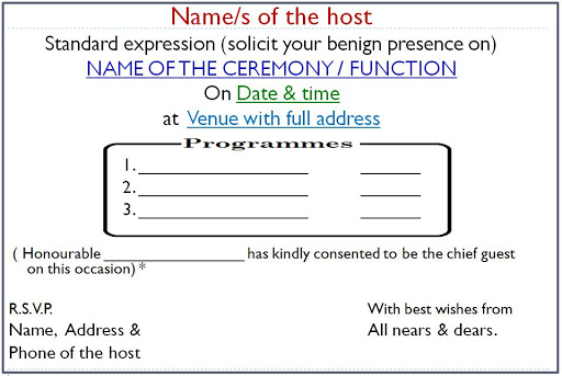 English Class: Invitation Writing CLASS XI-XII CBSE