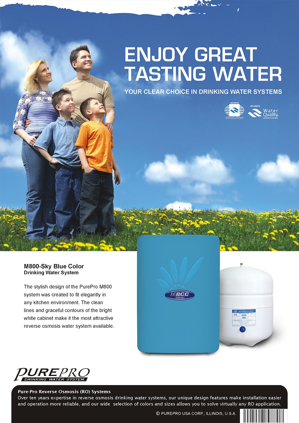 PurePro® M800-Alkaline Reverse Osmosis Water Filtration System