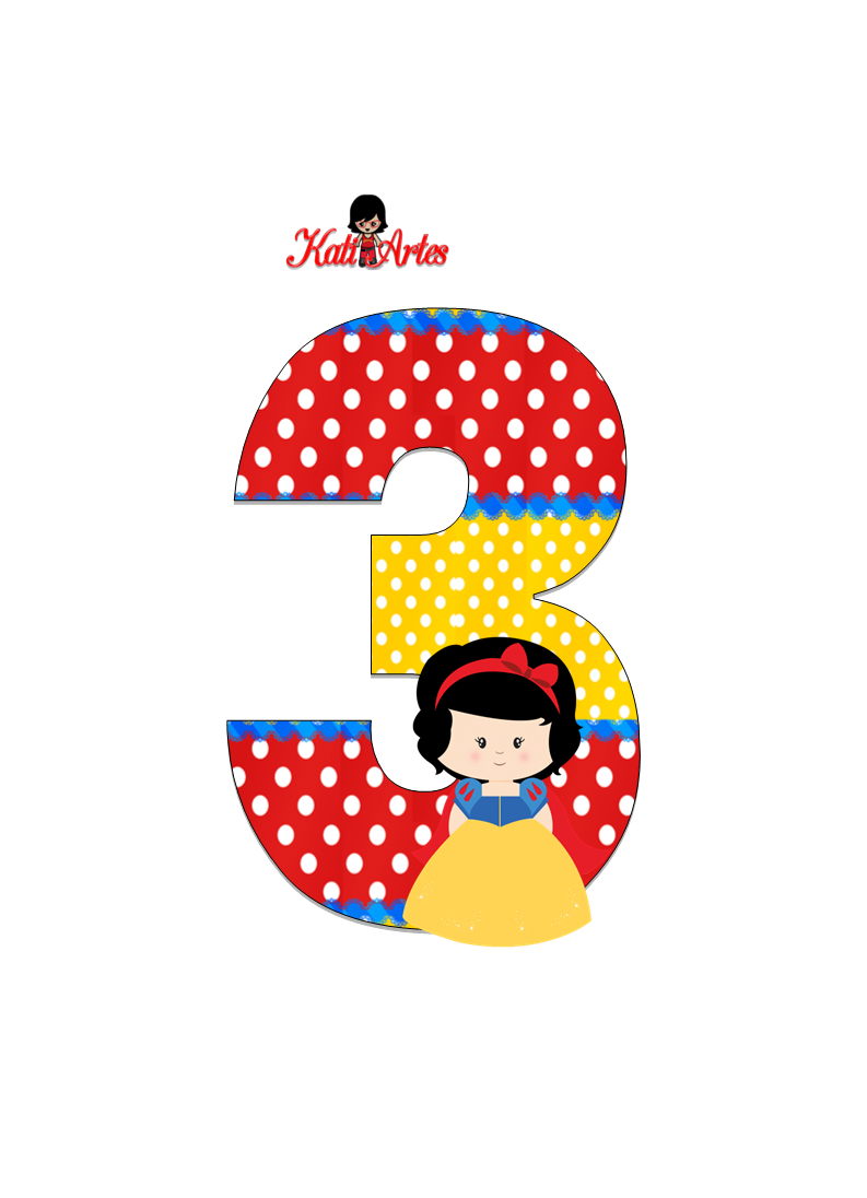 Números de Blancanieves Bebé. Snow White Baby Nummbers. - Oh my Alfabetos!