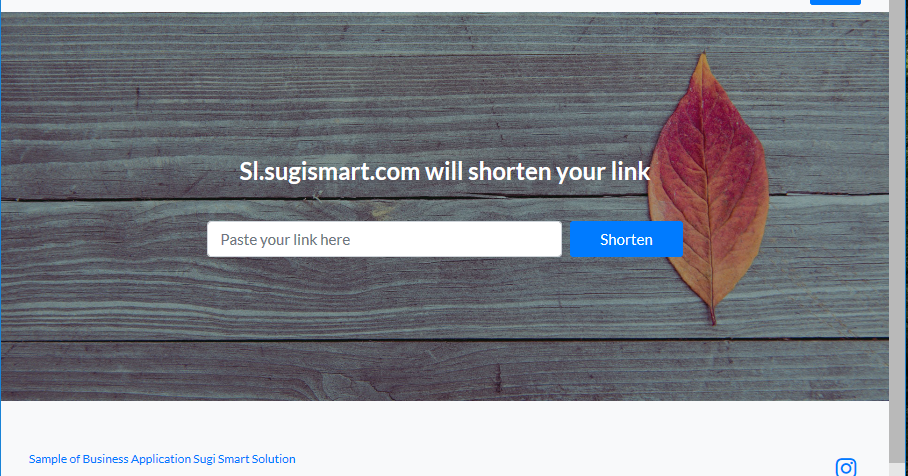Aplikasi Shorten Link - Sugi Smart Solution