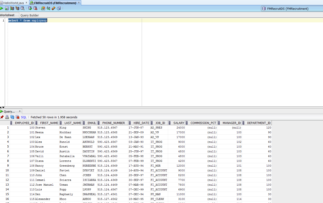Fortune Minds - Oracle ADF: How to Create Database connection using Jdeveloper