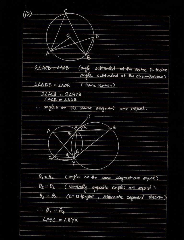 MATHEMATICS T STPM: GEOMETRY DEDUCTION