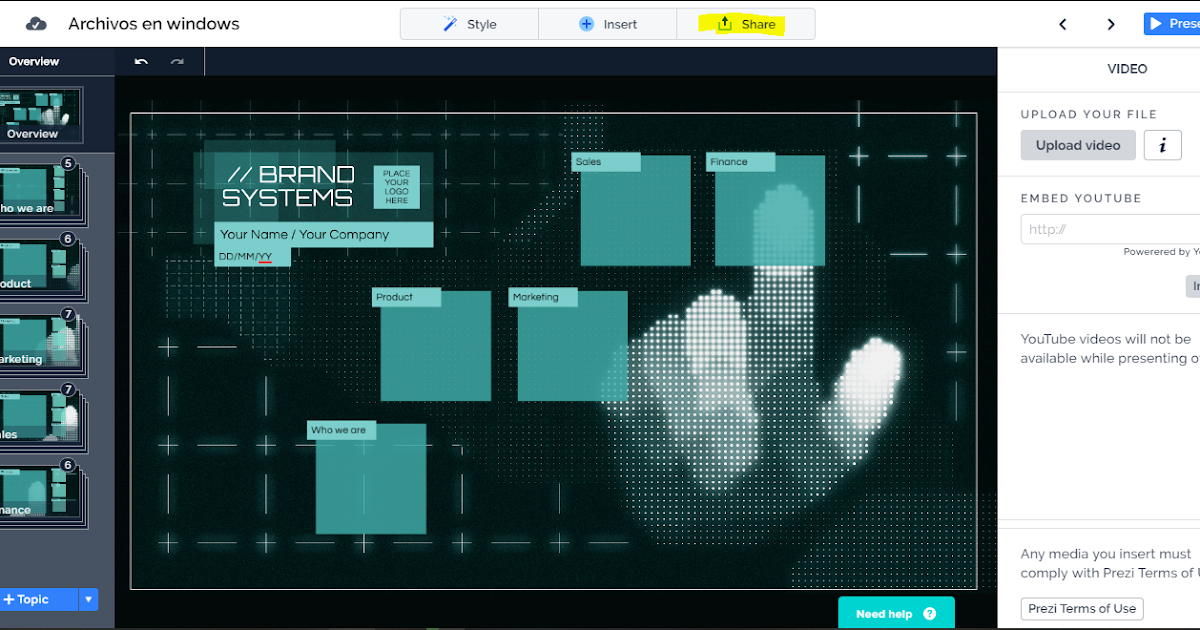Como Compartir Una Presentación Prezi