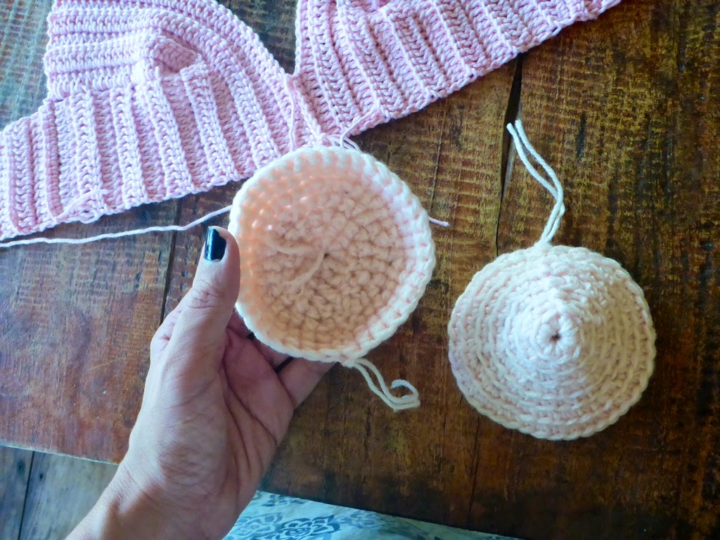 Crocheted Bra with Inserts/Pads
