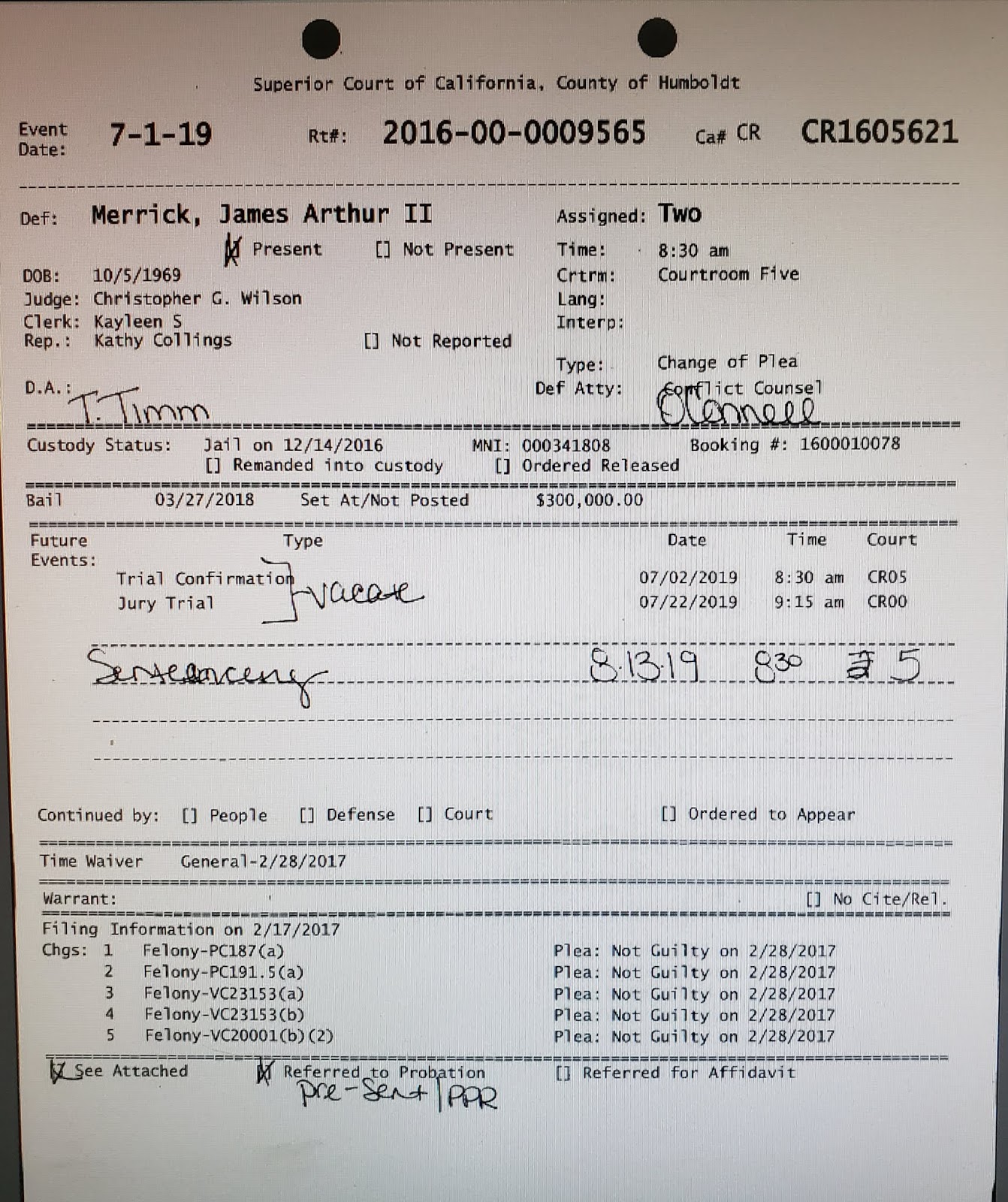 John Chiv: James Merrick pleads guilty, sentencing on August 13