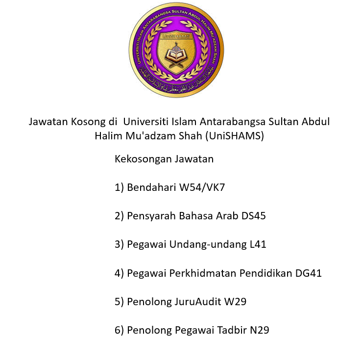 Jawatan Kosong di Universiti Islam Antarabangsa Sultan Abdul Halim Mu ...