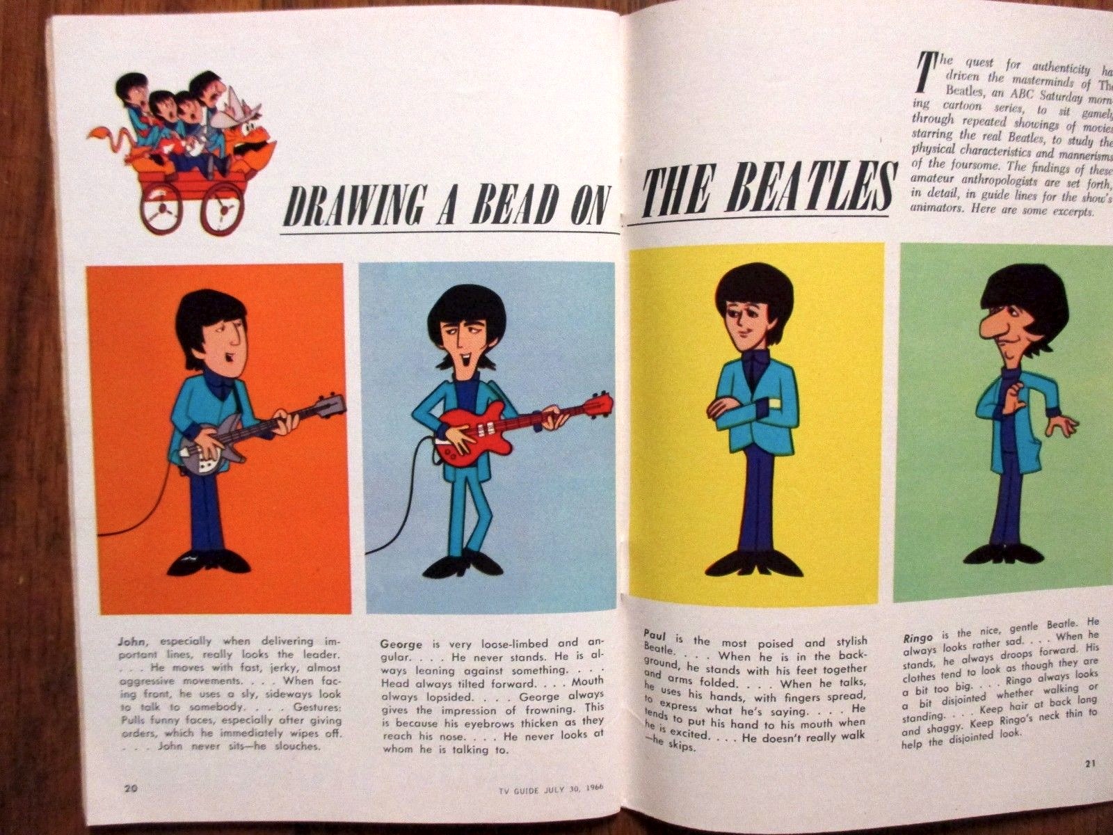 Artifact: Beatles cartoon series TV Guide Article