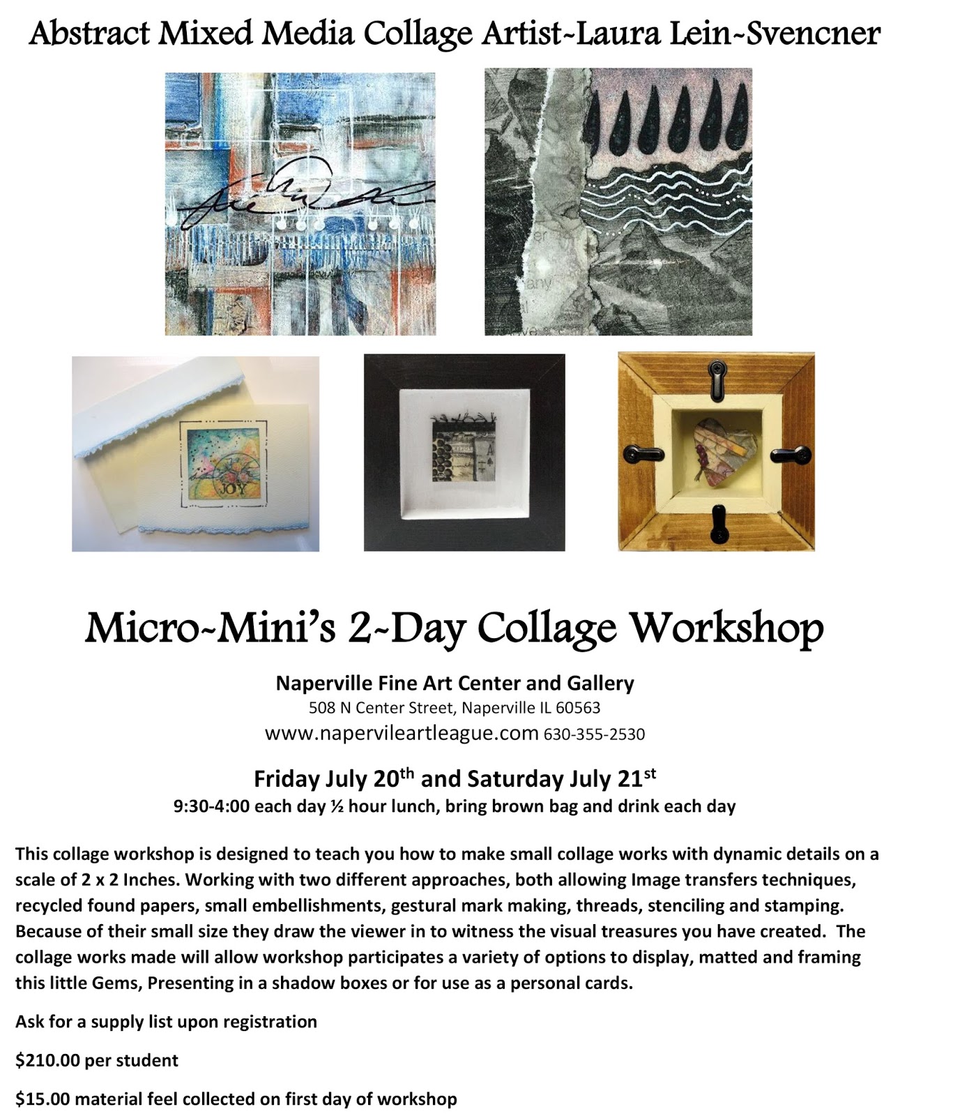 Pop-up Micro Mini's 2-Day Collage Workshop
