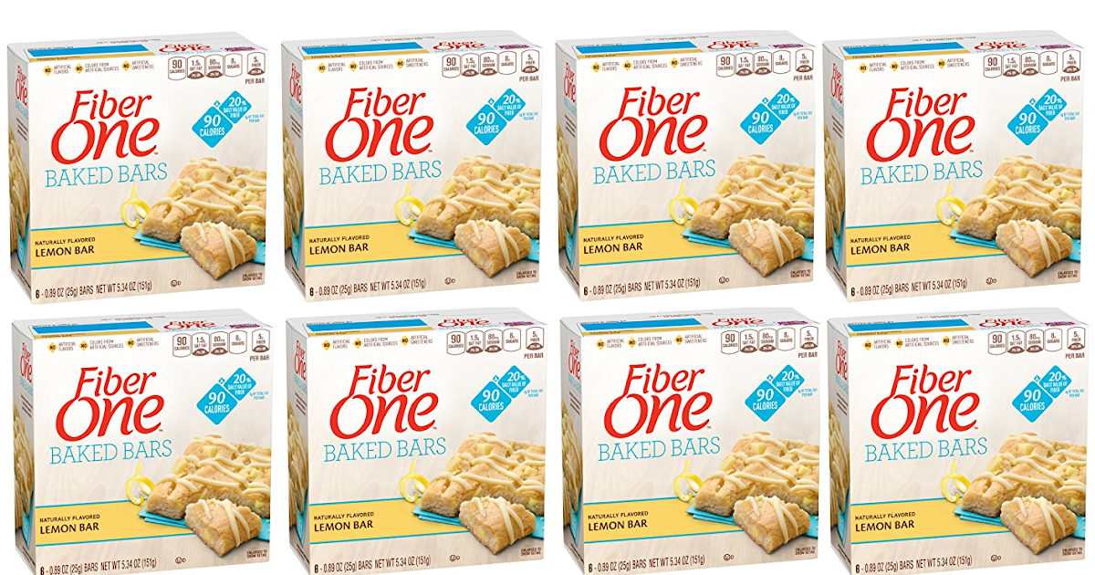 8 Boxes of 6ct Fiber One 90 Calorie Bar, Lemon $13.42 (Reg $23.60 ...