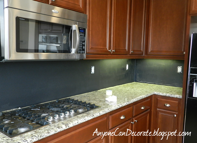 Anyone Can Decorate: My $10 Kitchen Back-Splash Chalkboard