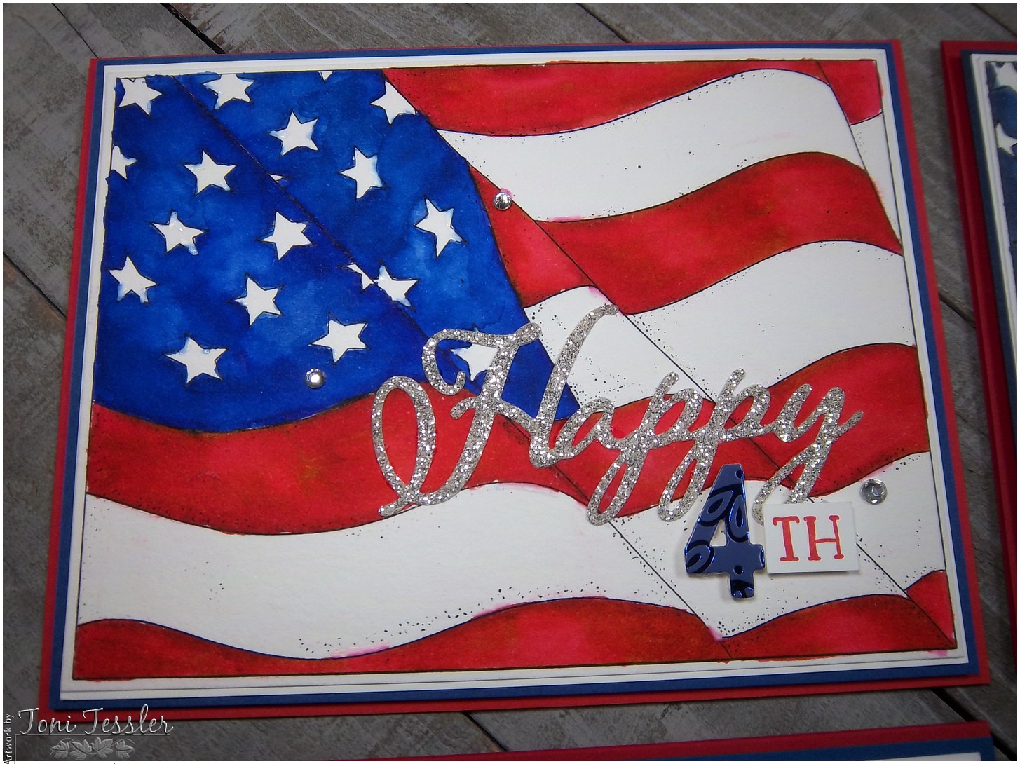 ToniStamps: Celebrate America - Flag cards