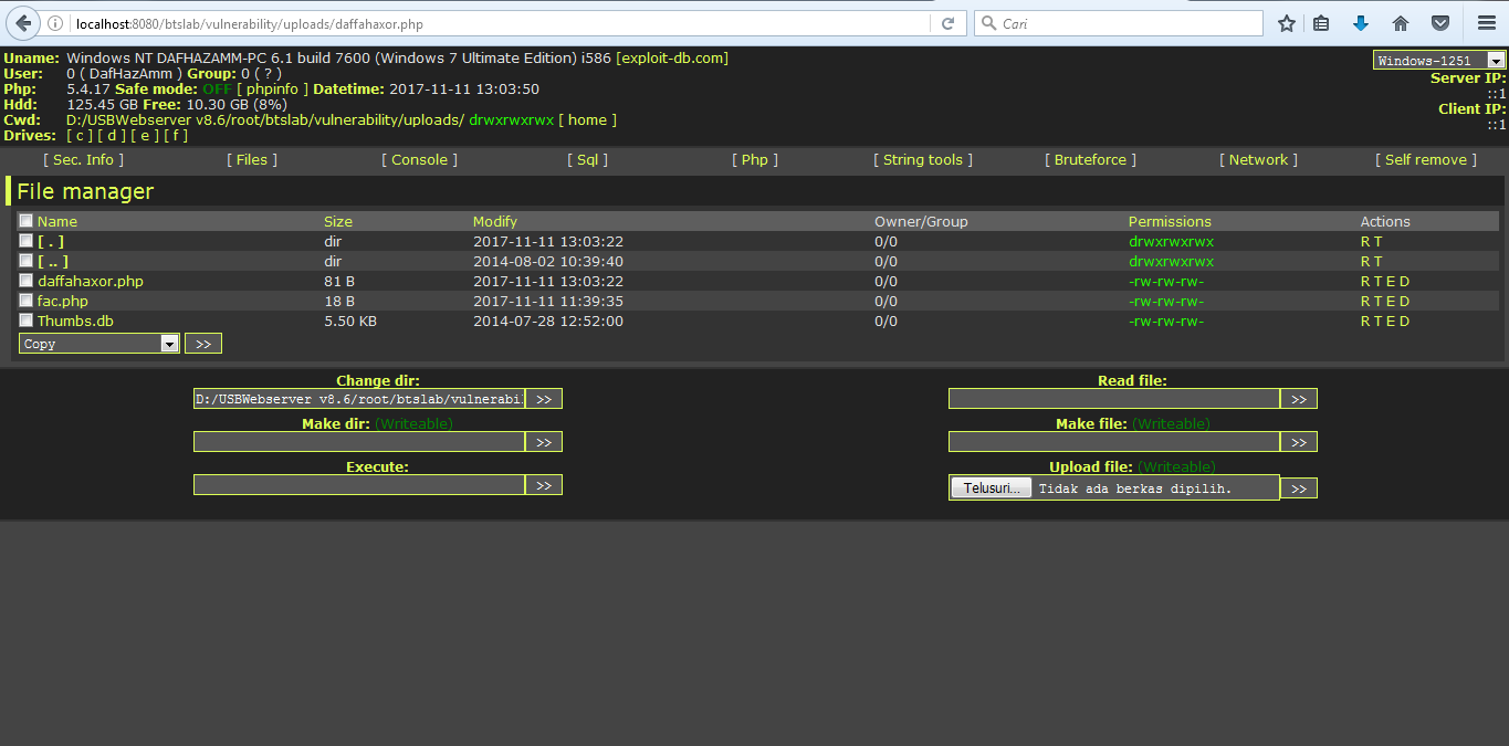 Upload Shell With SQL Injection ( SQL Into OUTFILE) Upload Shell With SQL Injection ( SQL Into OUTFILE)