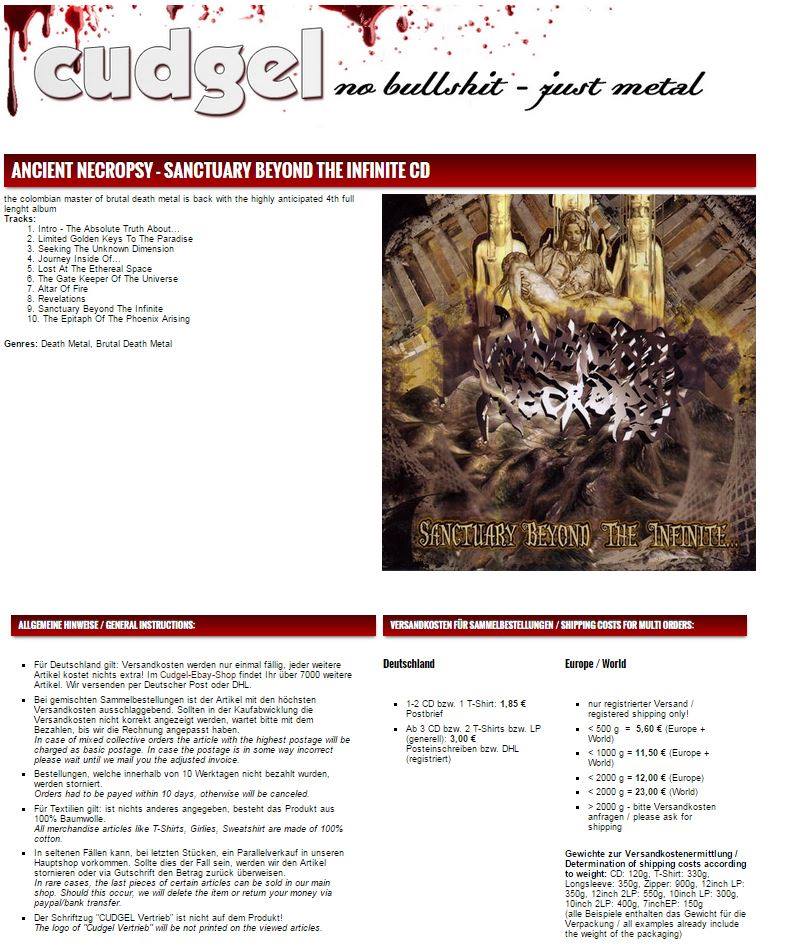 Ancient Necropsy Official Website