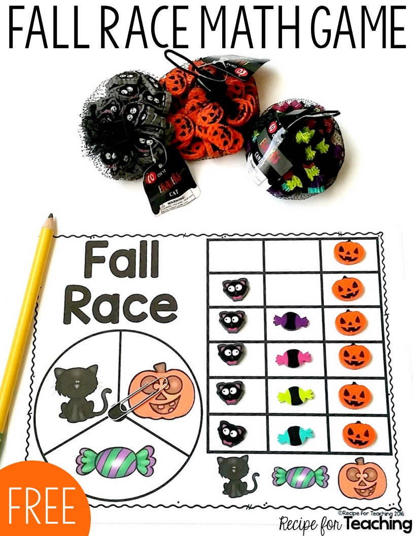 Fall Race Math Game - Recipe for Teaching