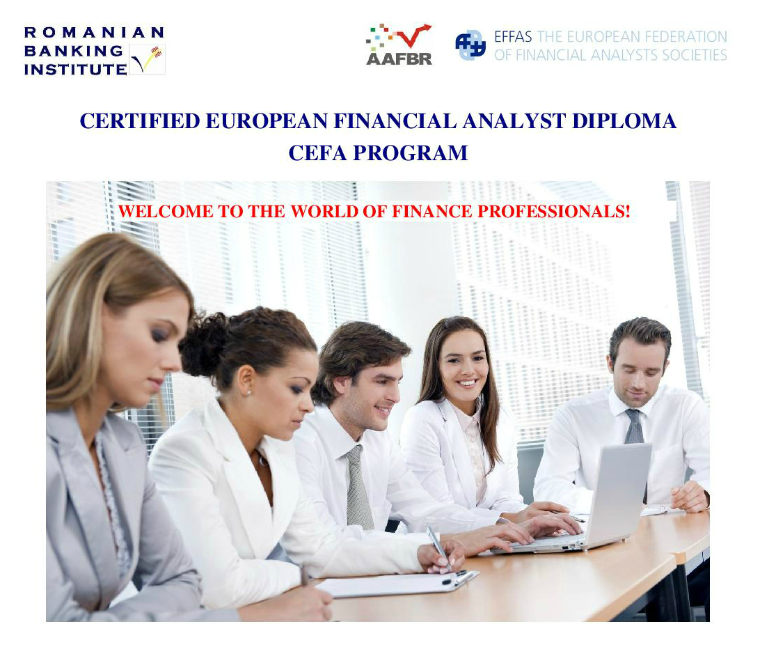 PSI FINANCE: CERTIFIED EUROPEAN FINANCIAL ANALYST DIPLOMA CEFA PROGRAM