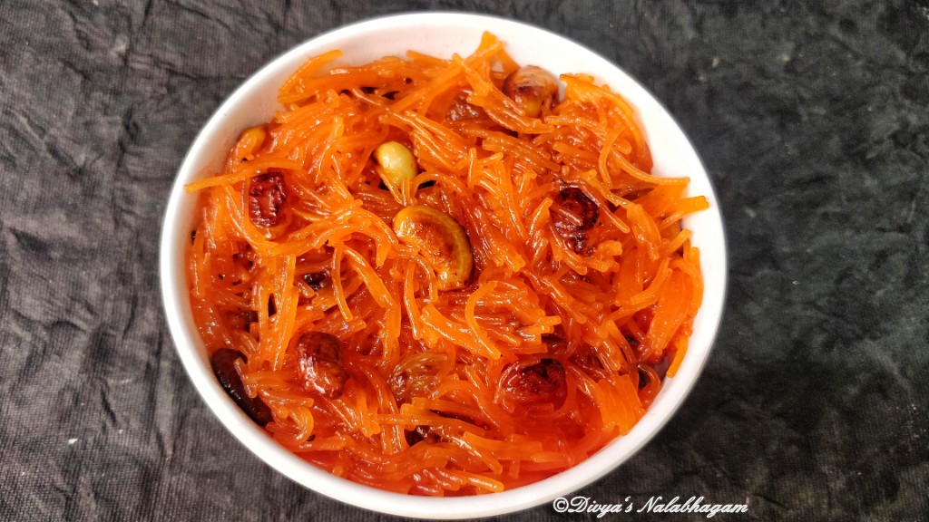 Semiya Kesari | Vermicelli Kesari - Divya's Nalabhagam