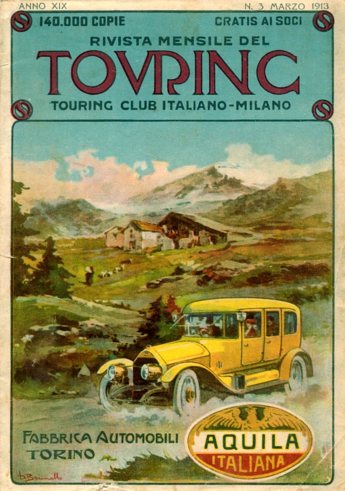 Just A Car Guy: Aquila Italiana - Fabbrica Automobili Torino - 1913