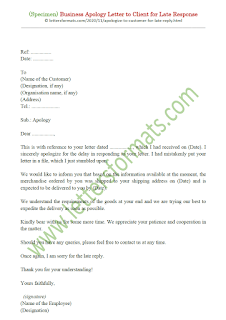 Sample Business Apology Letter to Client for Late Response