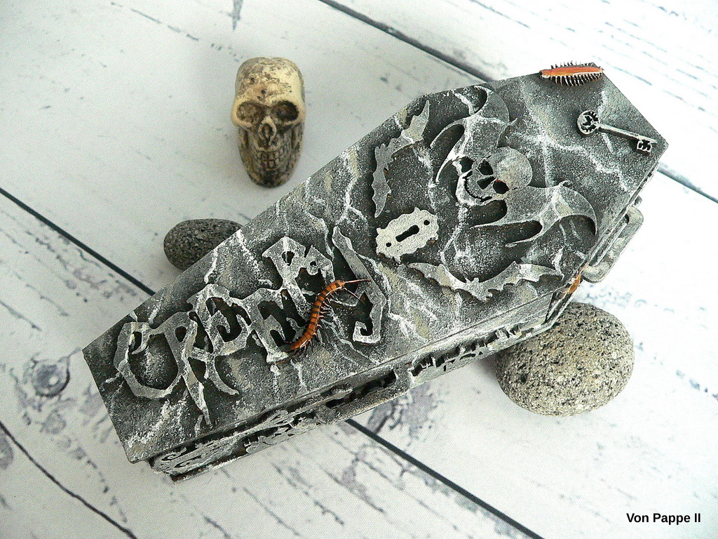 Calico Craft Parts: Faux Marble Coffin Jewellery Box - by Claudia