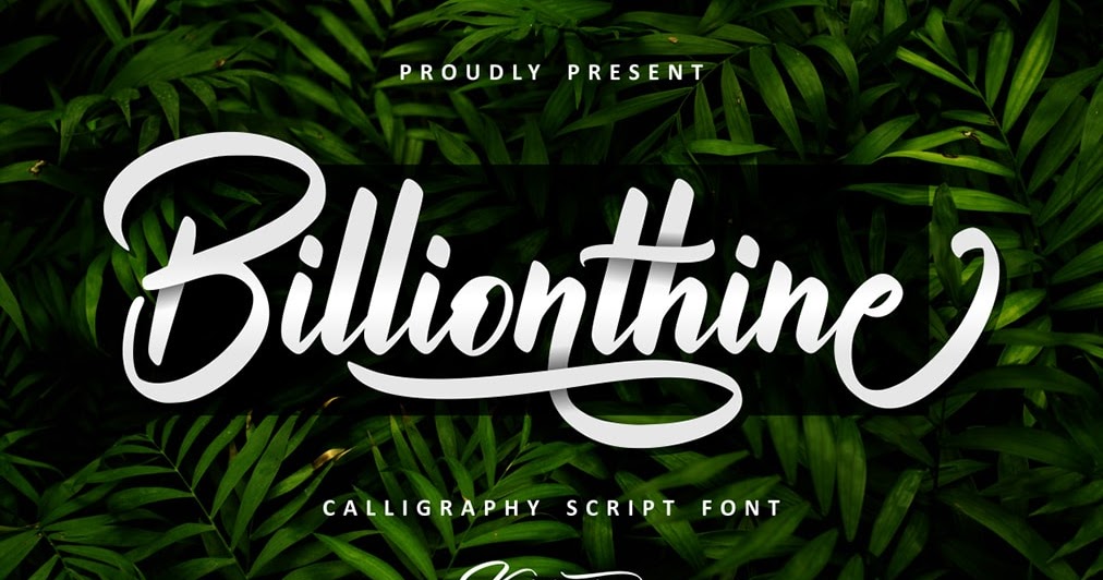 Billionthine Strong Script Font Free Download | Free Script Fonts