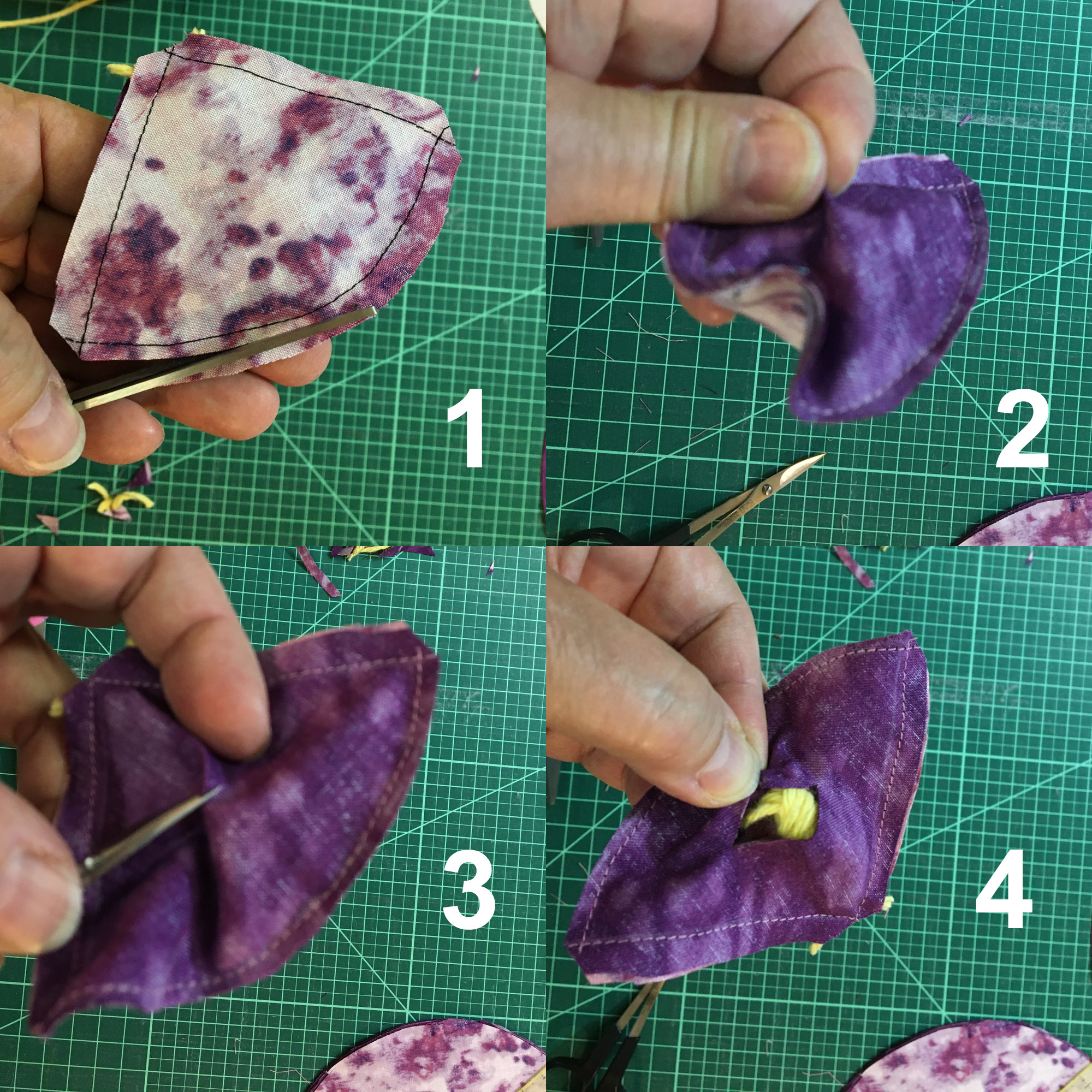 Patchwork Breeze: Tutorial to Sew Dimensional Flowers and Leaves for Quilts