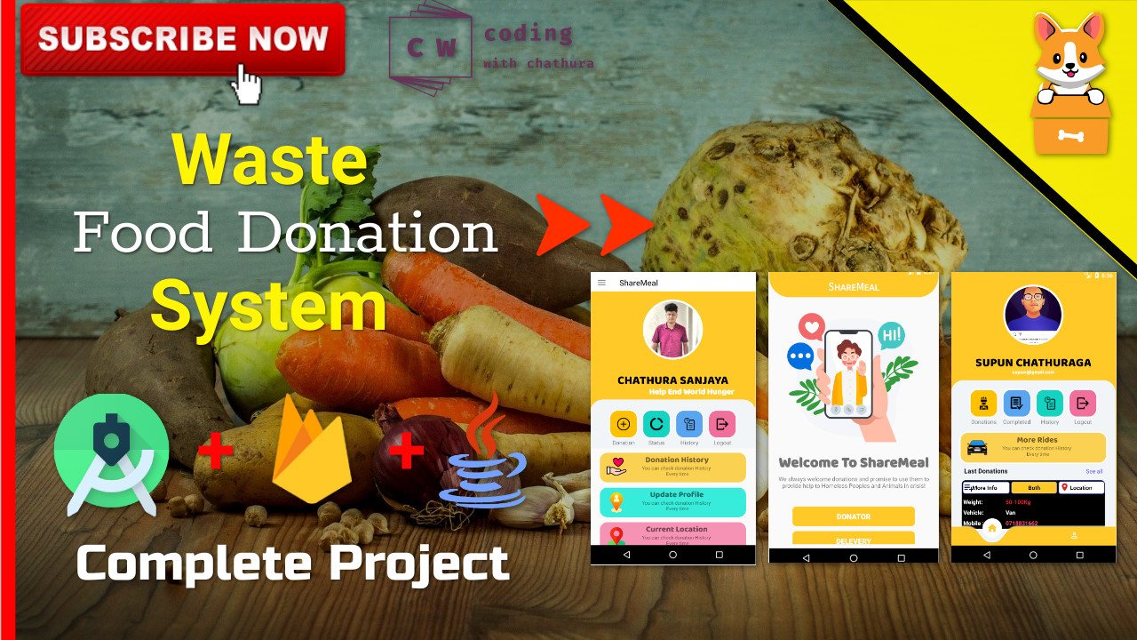 Waste Food Donation System Android App