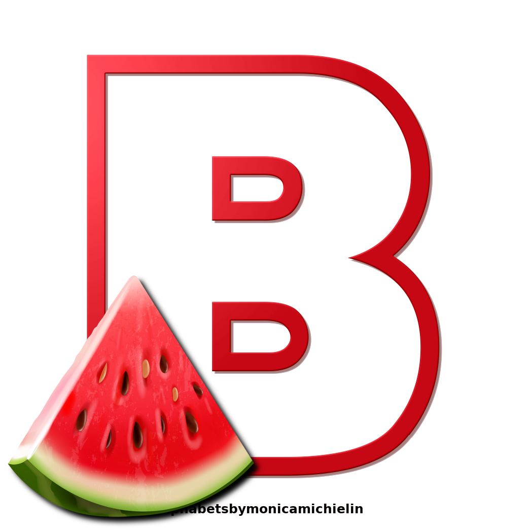 M. Michielin Alphabets: WATERMELON ALPHABET PNG, ALFABETO MELANCIA PNG ...