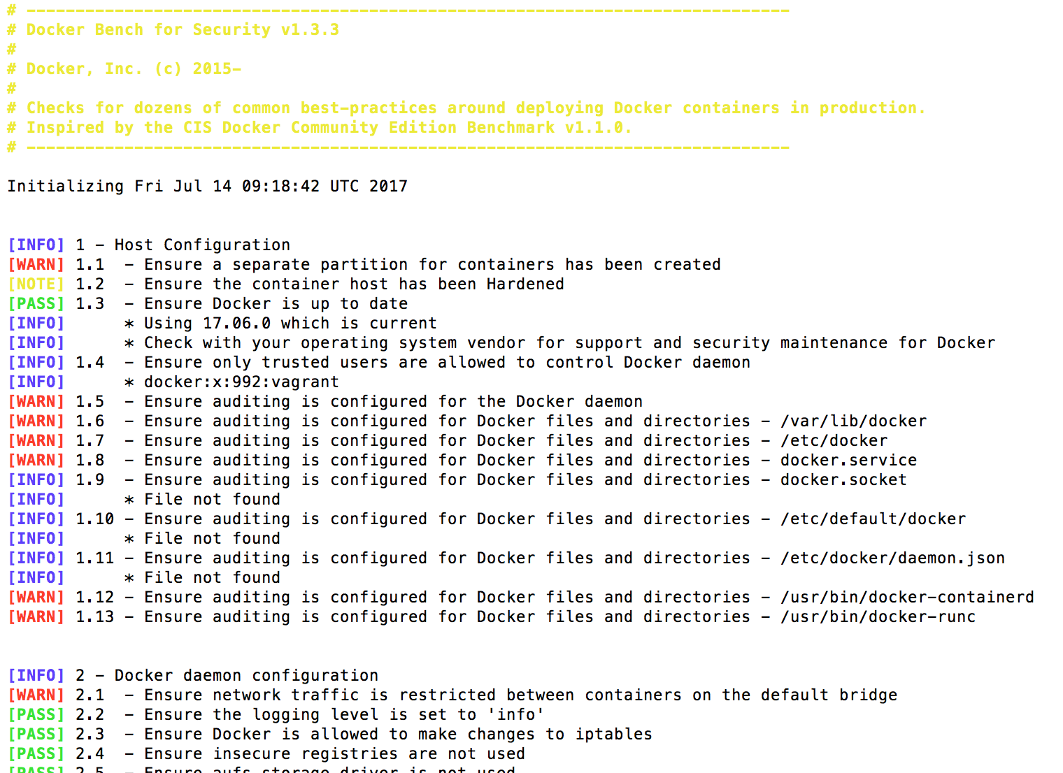 The Docker Bench For Security A Script That Checks For Dozens Of