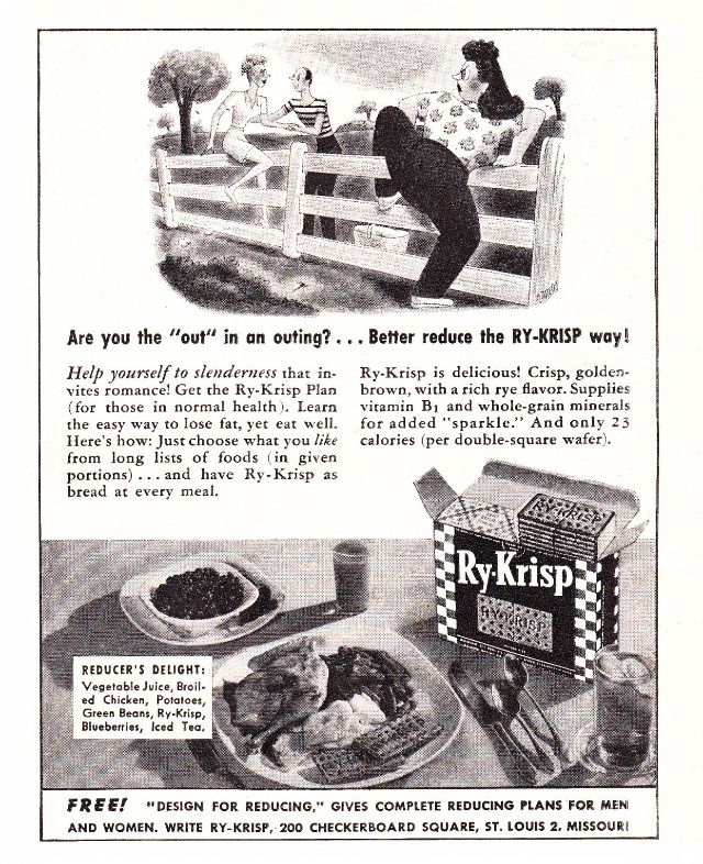 Offensive and Fat-Shaming Vintage Weight Loss Ads From Ry-Krisp in the ...