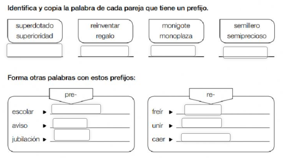 LICEO LOS ÁNGELES : LENGUA C: TALLER SOBRE LOS PREFIJOS Y SUFIJOS 3°