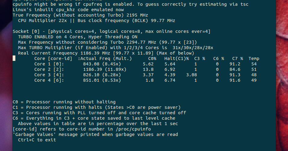 i7z: Monitor Intel i7, i5 And i3 Frequencies, Multipliers And More ...