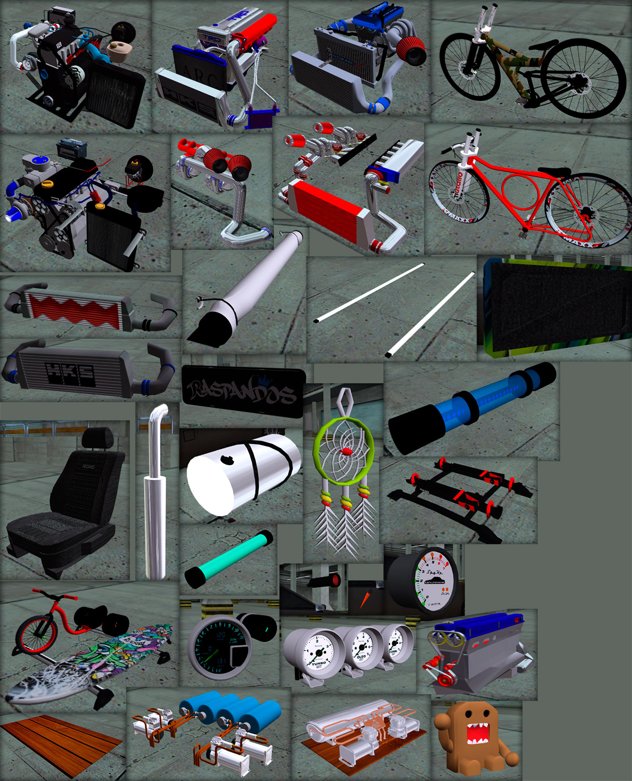 Pack_TM (94 peças) - Tuning Mod Parts - Peças para Tuning Mod (GTA SA)