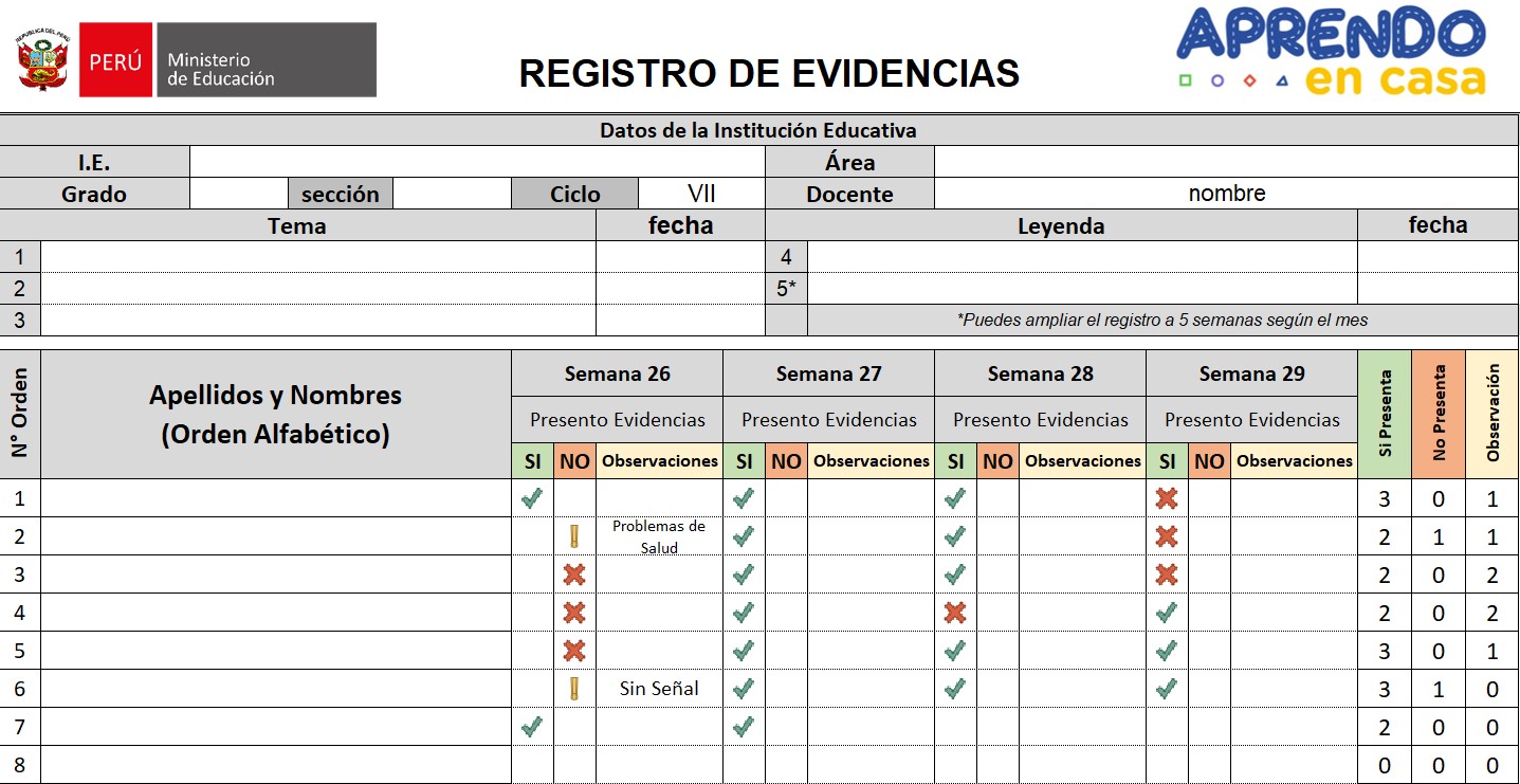 Modelo De Registro Para El Control De Recepcion De Evidencias Guia Images Modelo De Registro Para El Control De Recepcion De Evidencias Guia Images