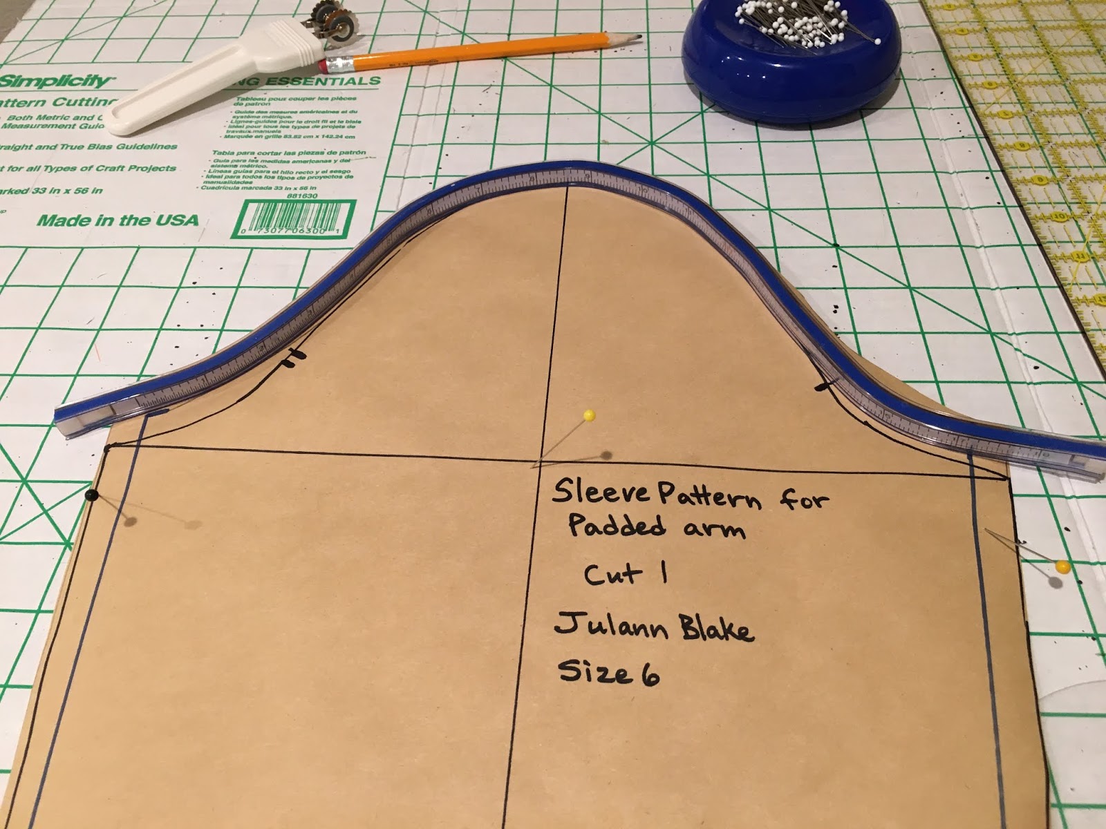 sewcreatelive: Drafting a Sleeve for Draped Bodice & Making a Padded ...