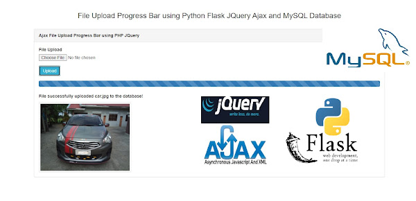 File Upload Progress Bar using Python Flask JQuery Ajax and MySQL ...