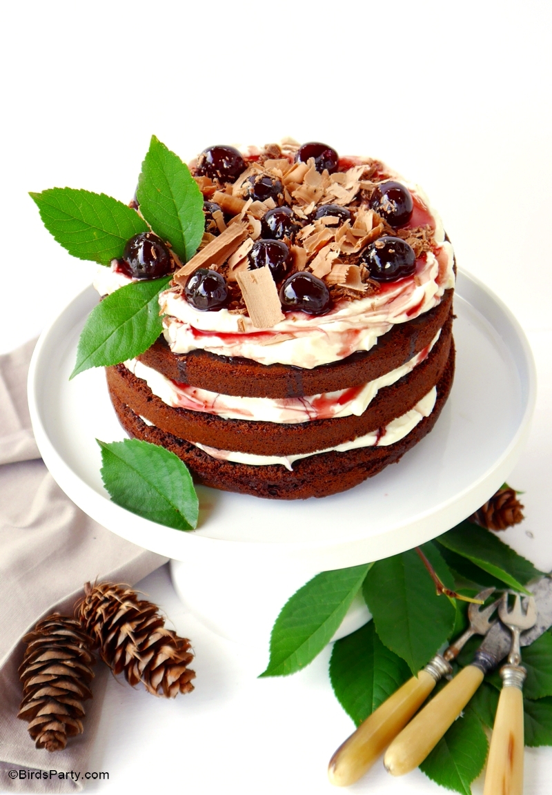 Easy Black Forest Gateau Cake Recipe - Party Ideas | Party Printables Blog