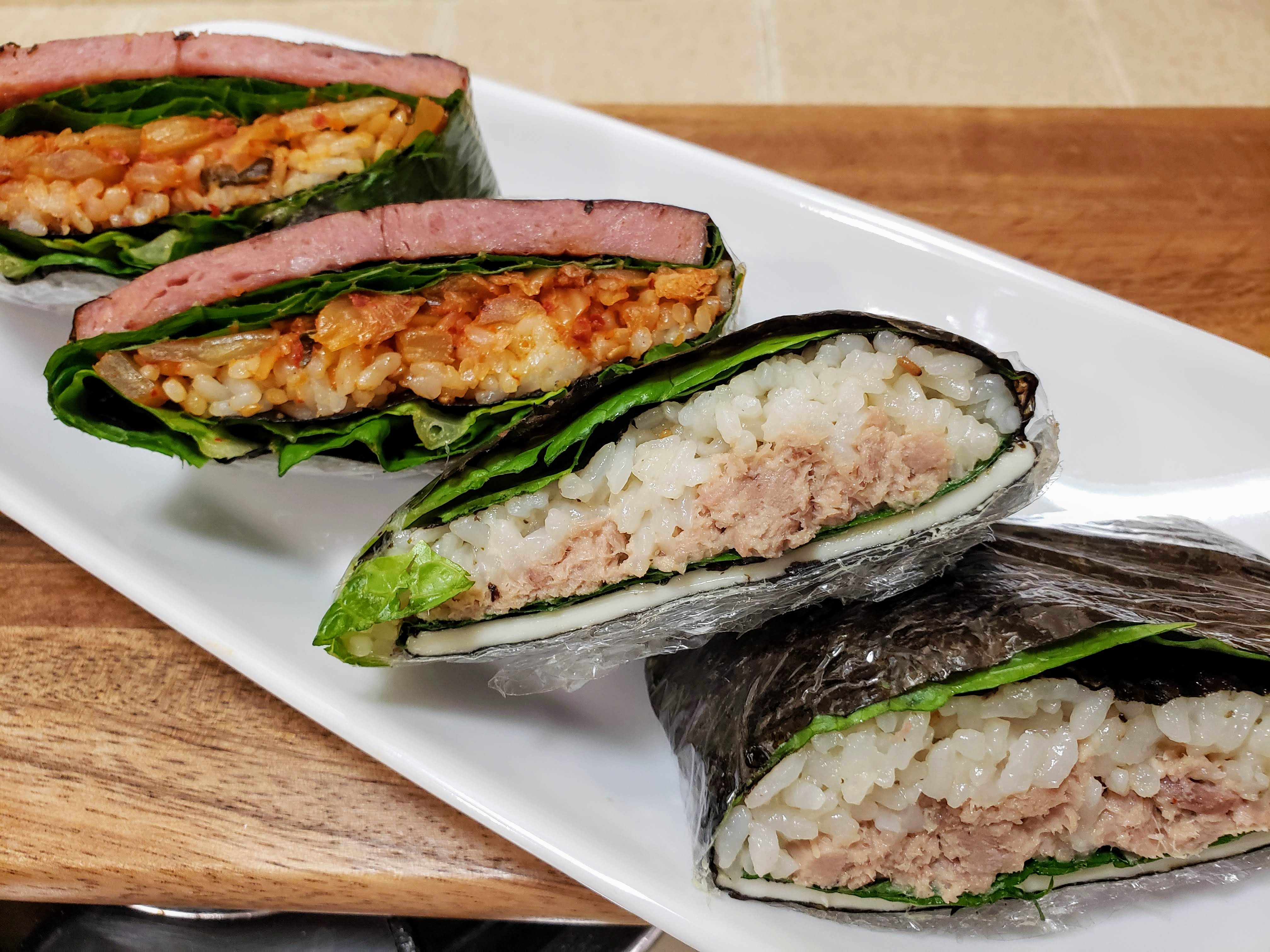 Folded Kimbap Sandwich (Korean kimbap hack)