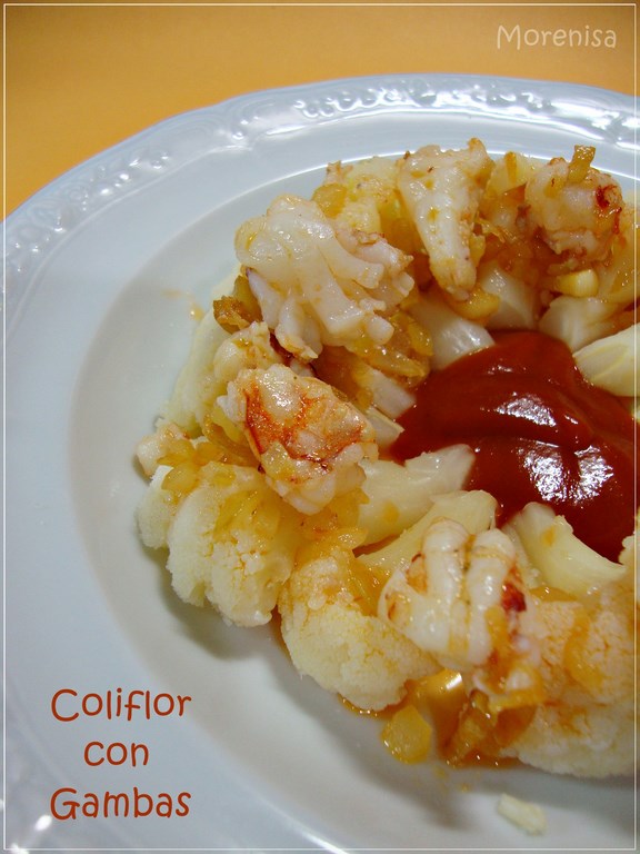 LA COCINA DE MORENISA: Coliflor con Gambas