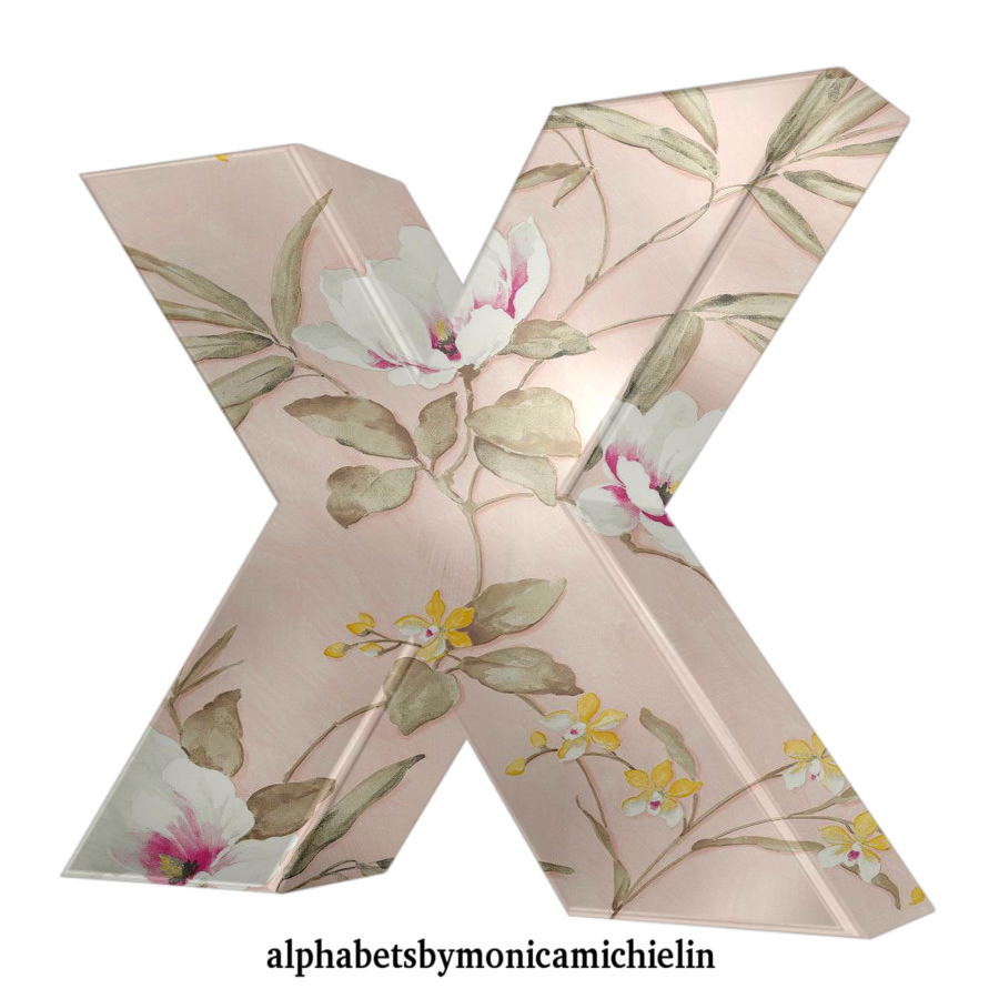 Monica Michielin Alphabets: PASTEL ROSES ALPHABET SEAMLESS, NUMBERS ...