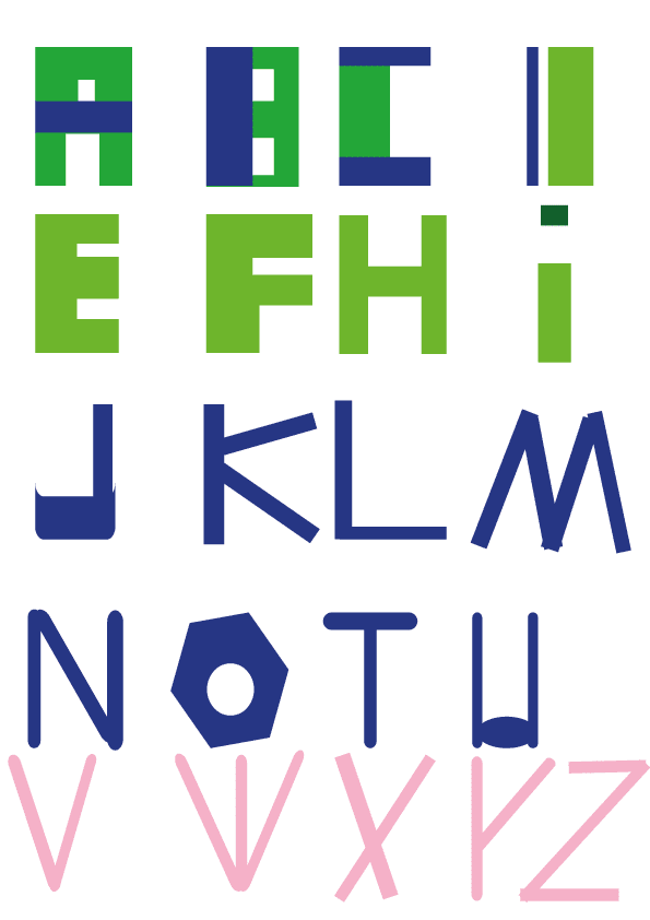 la salle 100: Créer son alphabet sur Illustrator