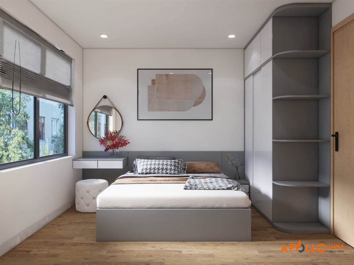 Thiết kế nội thất căn hộ 55m2 (2PN+1) Vinhomes Smart City & Ocean Park ...