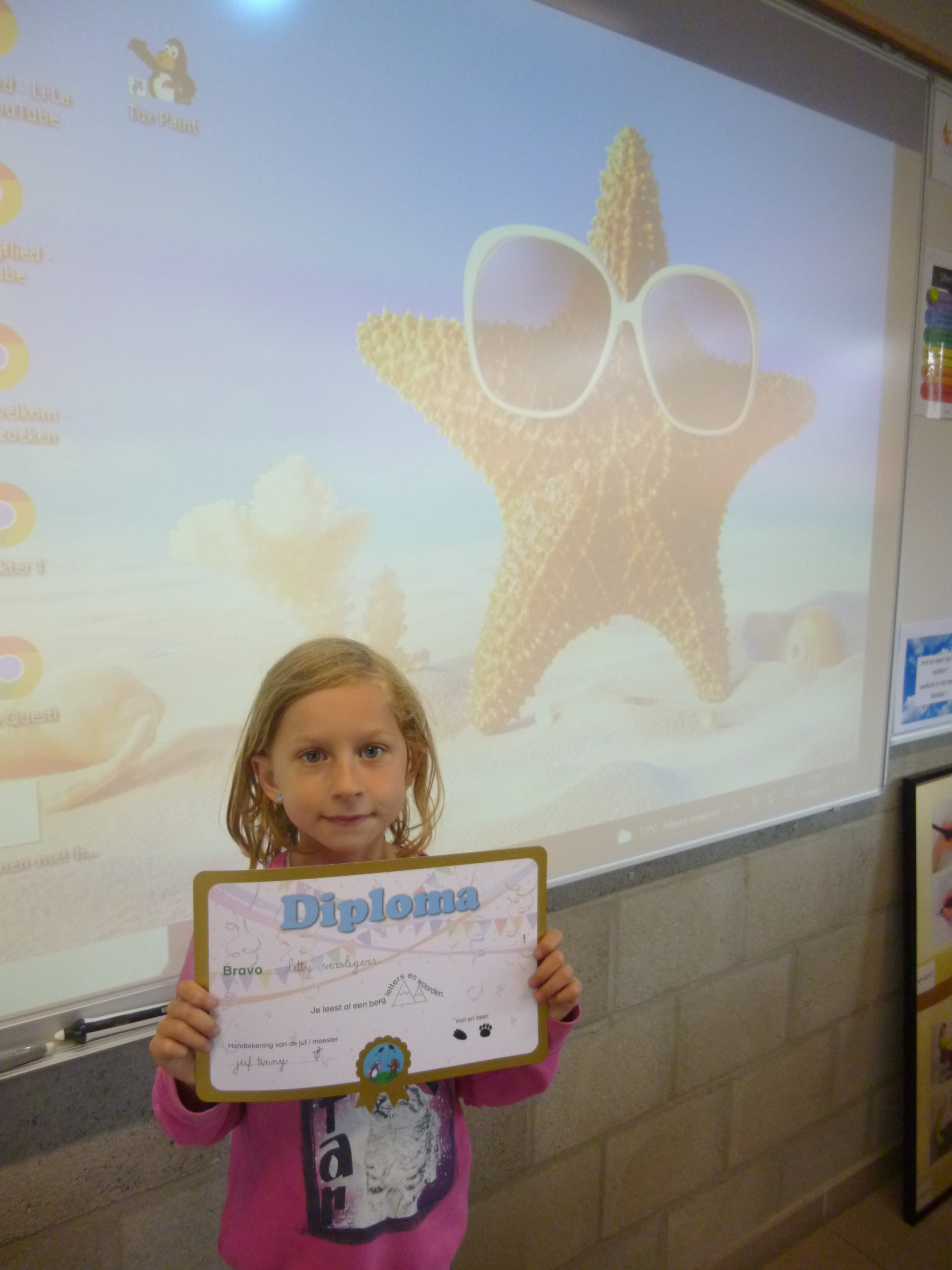 't Steltje eerste leerjaar A: EEN LEESDIPLOMA VAN MOL EN BEER ... DAT ...