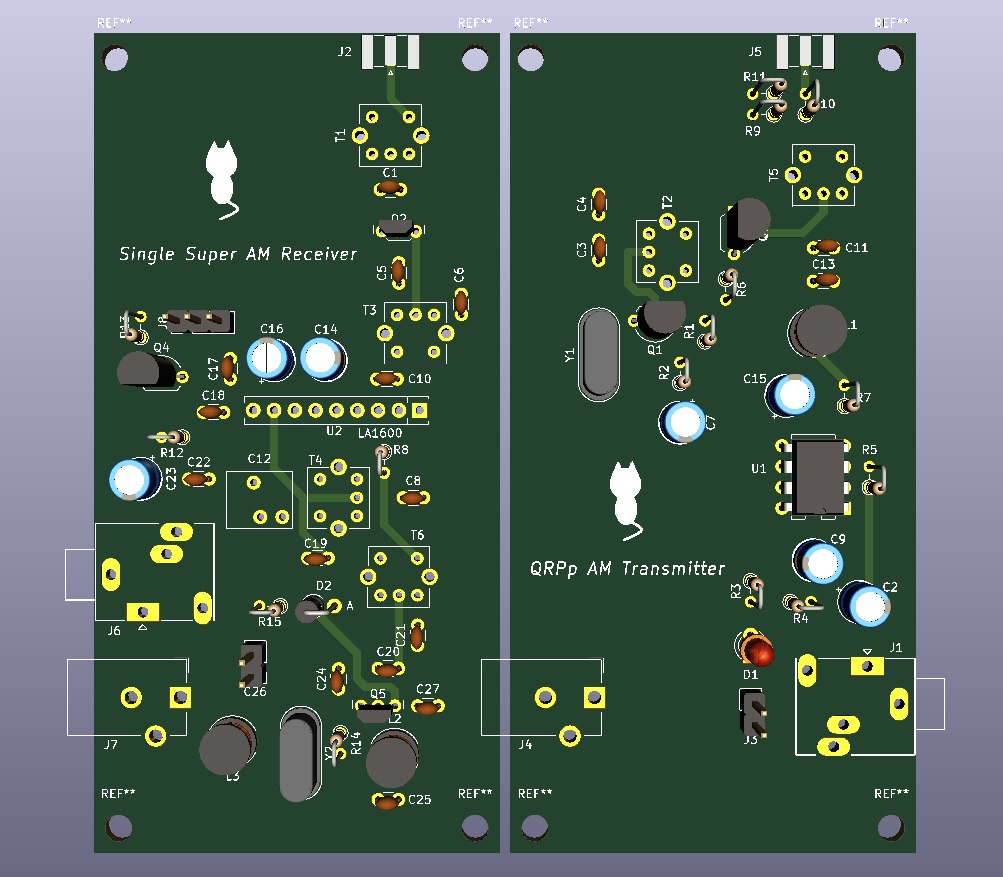 JO1ACW: AM受信機(LA1600) ＆ 送信機回路(10mW)