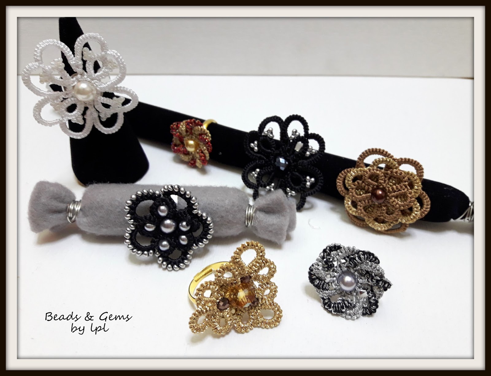 BEADS and GEMS : Κοσμηματα απο δαντελα - Φριβολιτε - Tatting lace ...