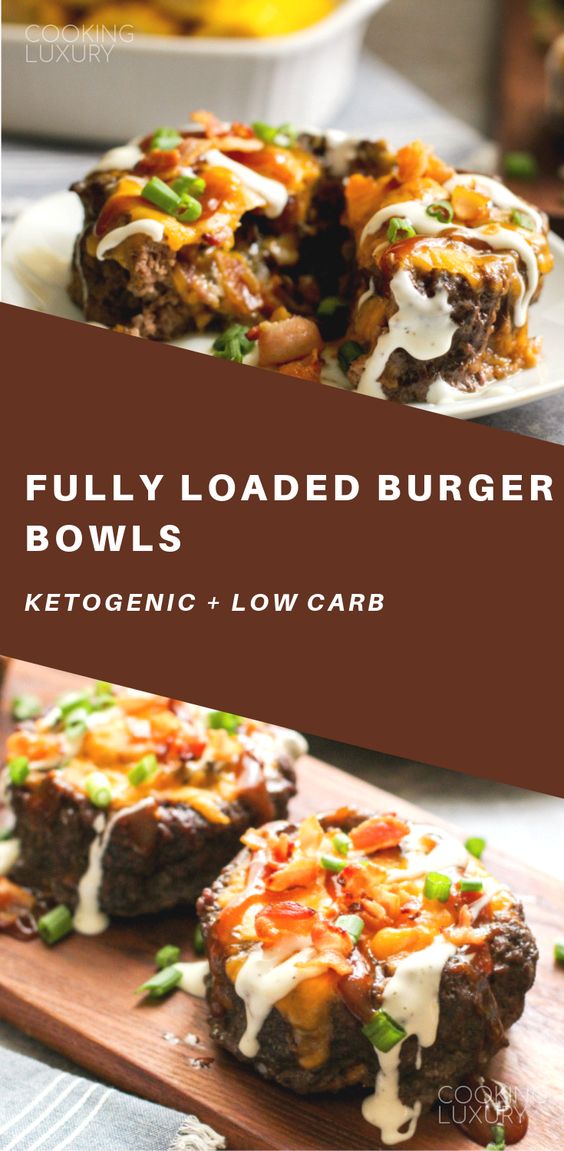 Fully Loaded Burger Bowls - Delecious Easy Recipes
