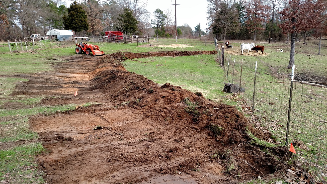 Kelsey Creek Farm: Soil and Water Conservation: Swale Construction