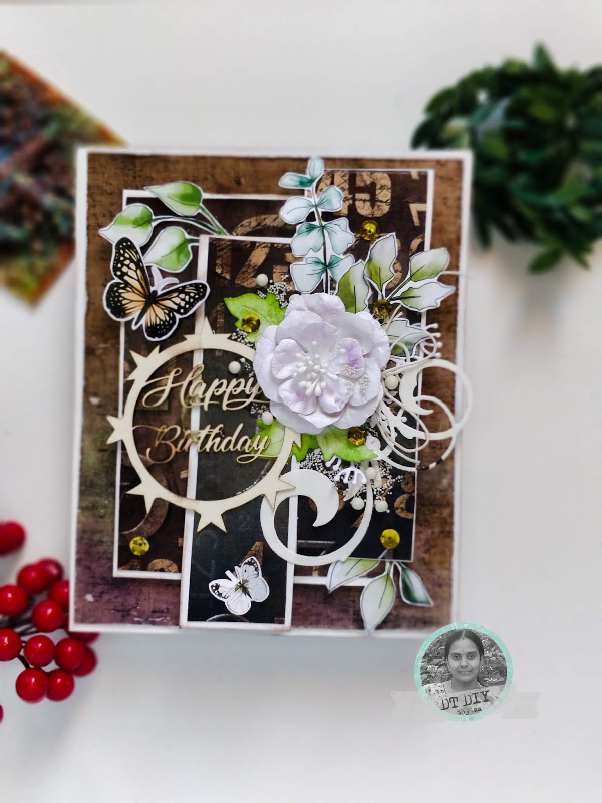 Adhiraacreations: Nature themed card