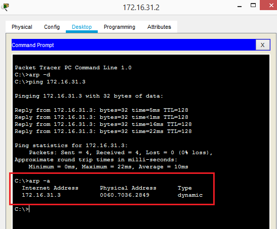 Melihat Proses dan Tabel ARP di Cisco Packet Tracer