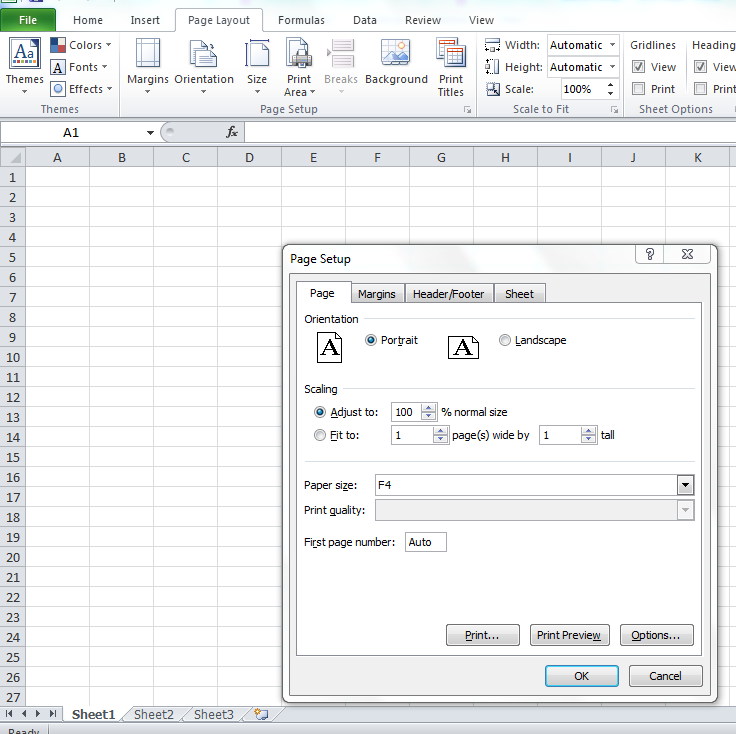 Cara Membuat Ukuran Kertas F4 Di Excel 2016 - Ranah Belajar